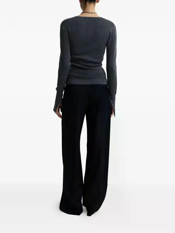 Anna Quan Ribbed Knit Button Top