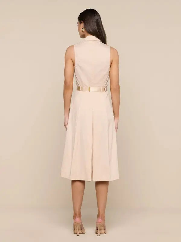 L'Agence Kylo Poplin Shirt Dress - Biscuit
