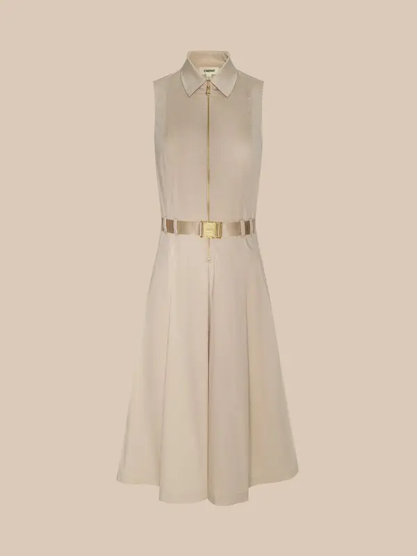 L'Agence Kylo Poplin Shirt Dress - Biscuit