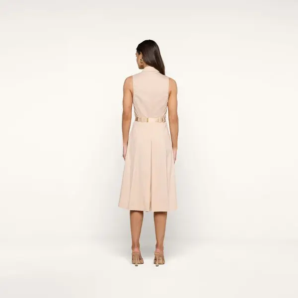 L'Agence Kylo Poplin Shirt Dress - Biscuit