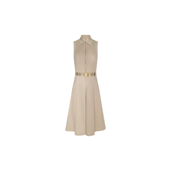 L'Agence Kylo Poplin Shirt Dress - Biscuit