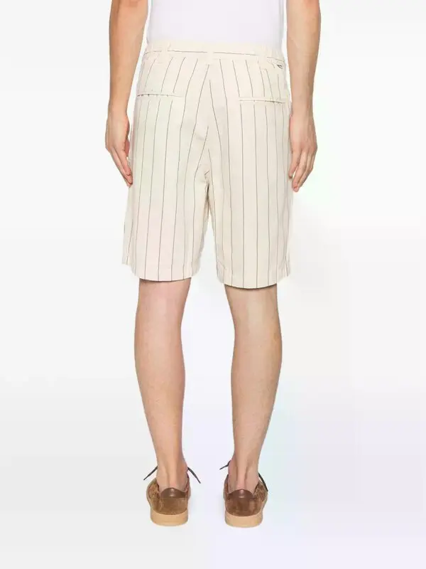 Obey Pinstripe Pattern Pleated Shorts