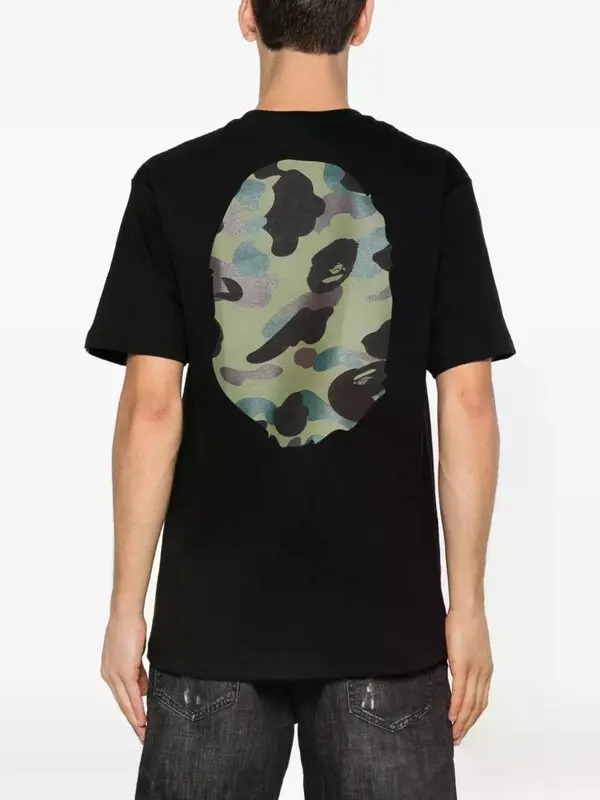 A BATHING APE Camouflage-print T-shirt - Black