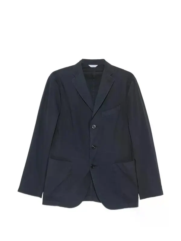 Boglioli Single-breasted Cotton Blazer - Blue