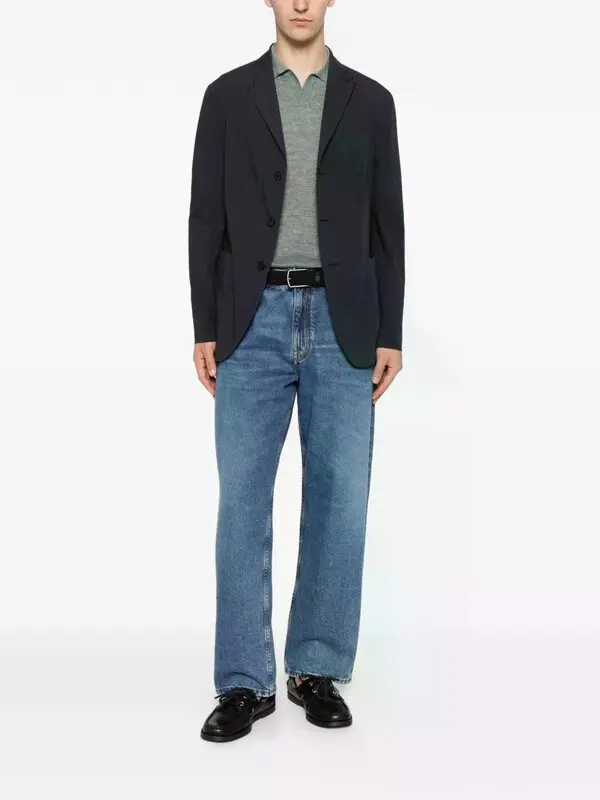 Boglioli Single-breasted Cotton Blazer - Blue
