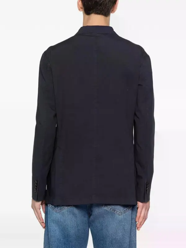 Boglioli Single-breasted Cotton Blazer - Blue