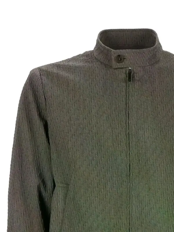 Emporio Armani Textured Zip-up Jacket