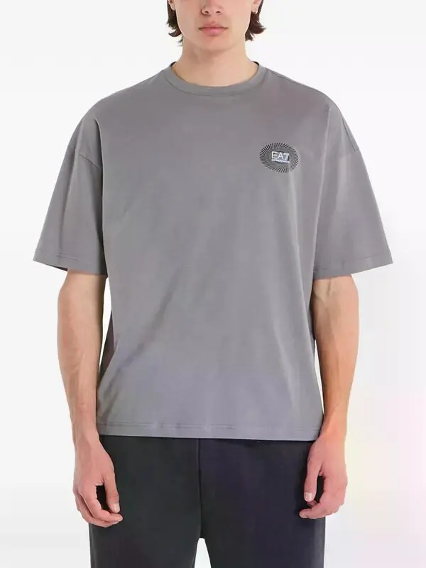 EA7 Logo-print Graphic-back T-shirt