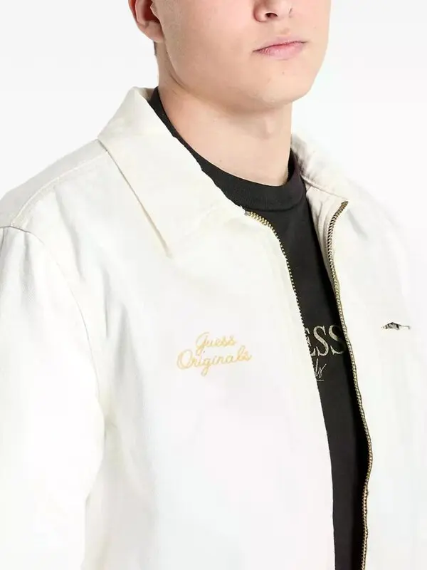 Guess Zip-up Embroidered Jacket