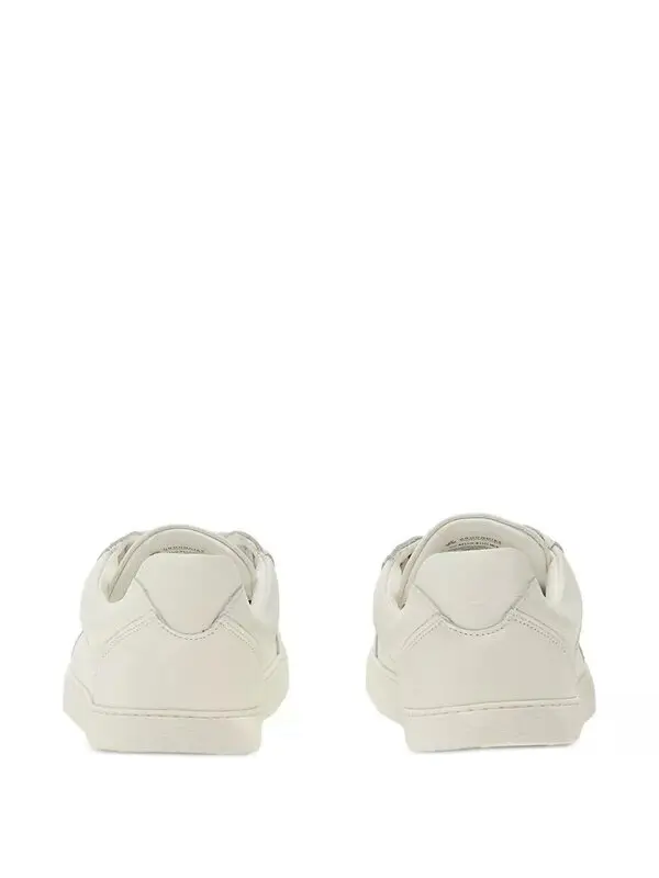 GROUNDS Perforated Leather Sneakers - Neutrals