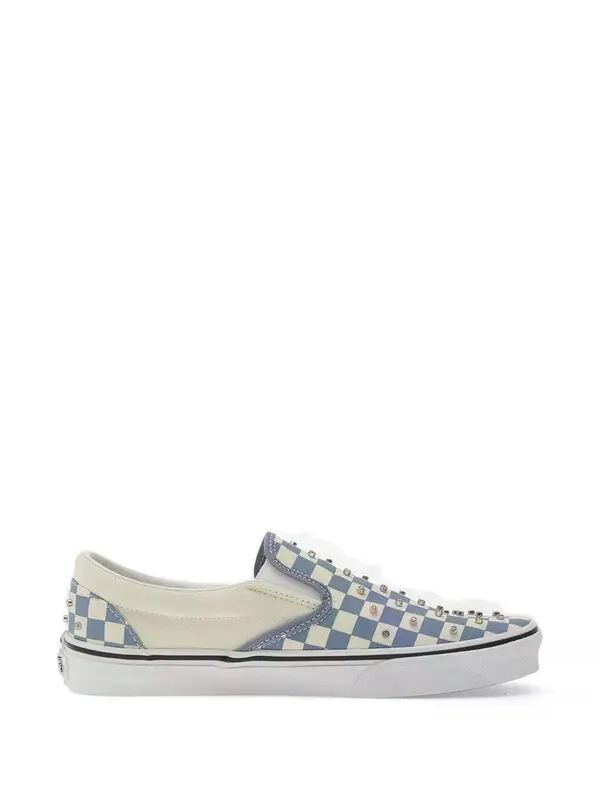 VANS Stud-embellished Checkerboard Sneakers - Neutrals
