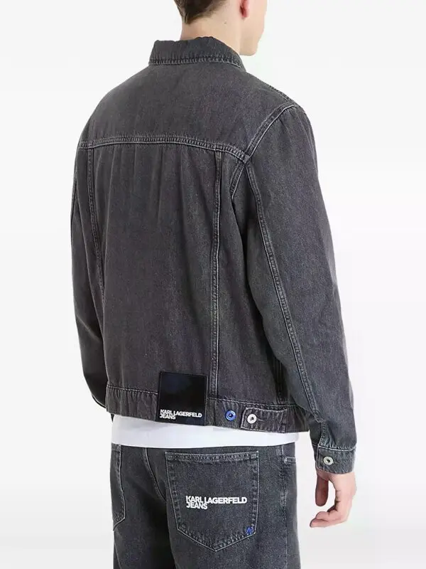 Karl Lagerfeld Regular-fit Logo-patch Denim Jacket