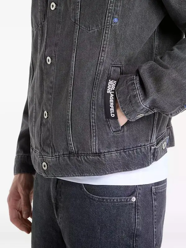 Karl Lagerfeld Regular-fit Logo-patch Denim Jacket