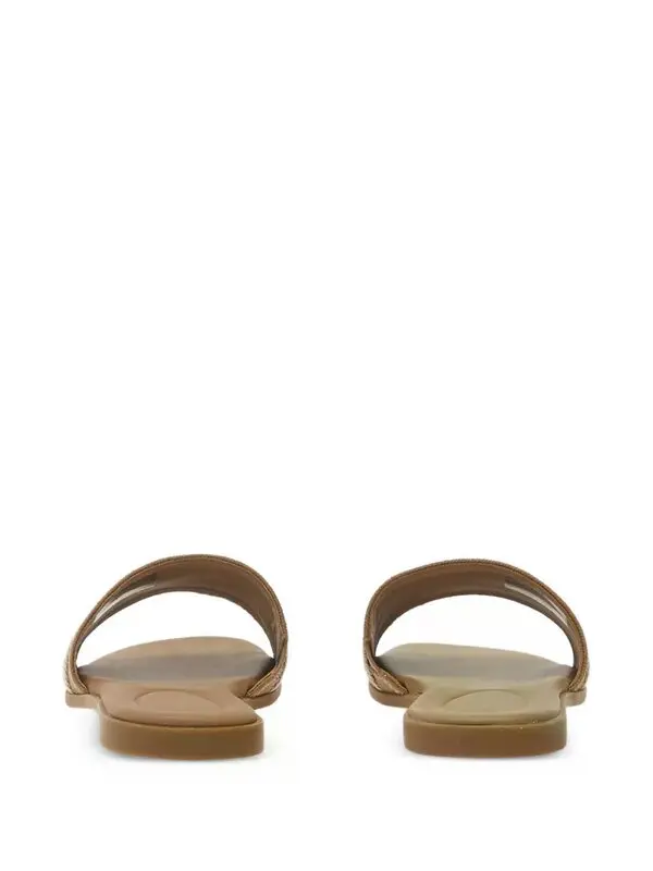 Tommy Hilfiger Logo Embroidered Canvas Sandals
