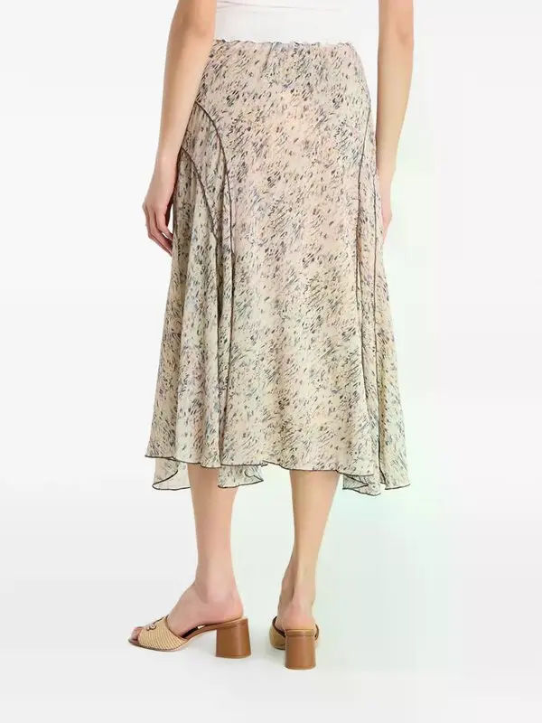 Desigual Abstract Print Panelled Skirt