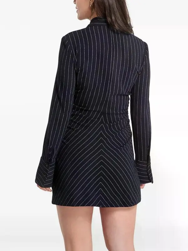 Desigual Pinstripe Gathered Dress