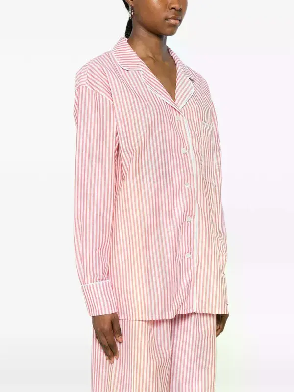 RIVIERA Striped Pattern Shirt - Red