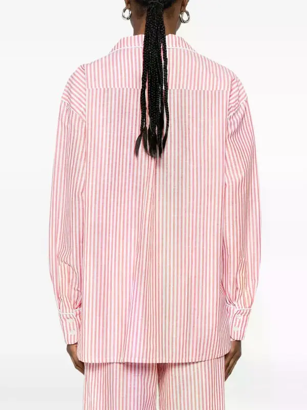 RIVIERA Striped Pattern Shirt - Red