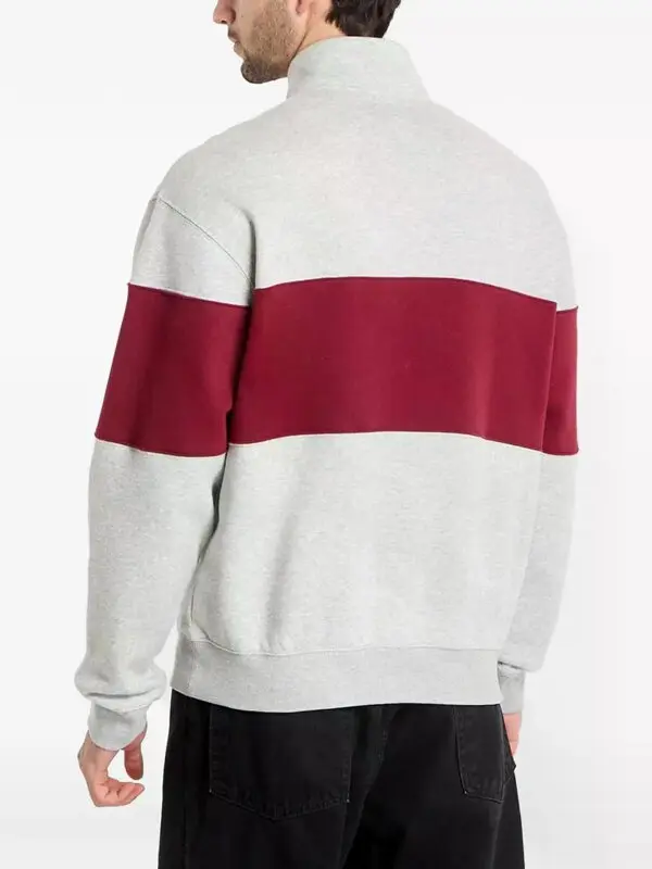 Gap Logo-embroidered Colour-block Sweater - Grey
