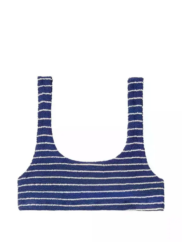 MC2 SAINT BARTH Striped Bikini Top - Blue