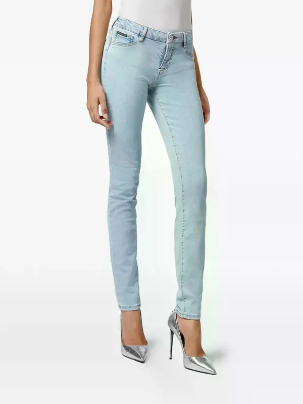 Philipp Plein Logo-plaque Jeans - Blue