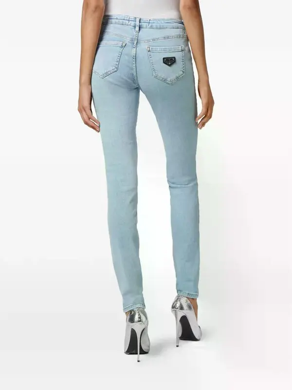 Philipp Plein Logo-plaque Jeans - Blue