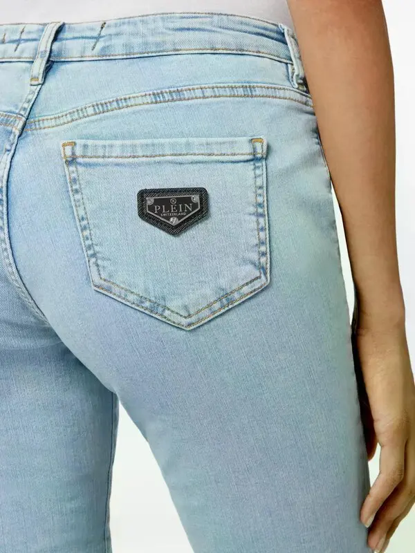 Philipp Plein Logo-plaque Jeans - Blue