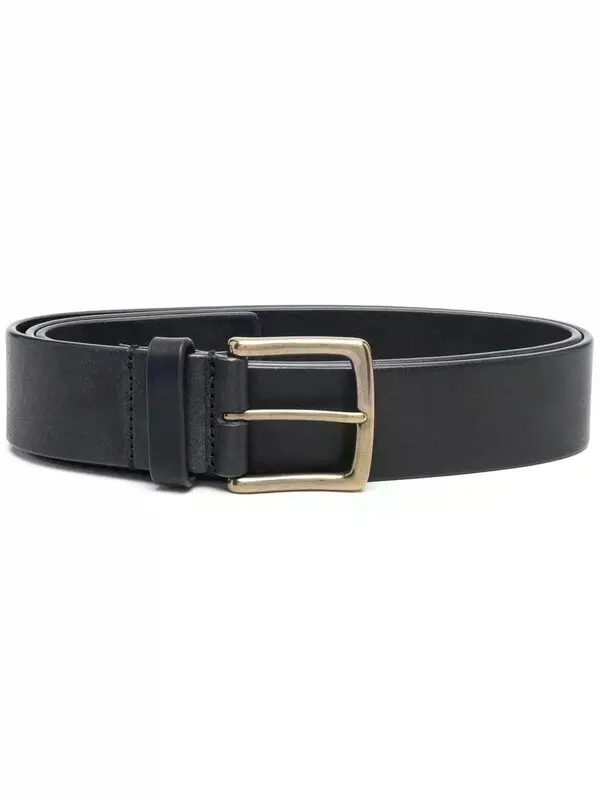 Officine Creative Grained Calf Leather Belt - Black