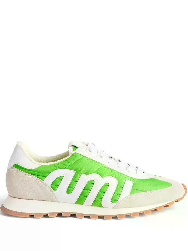 AMI Paris Logo-patch Panelled Low-top Sneakers