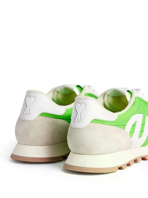 AMI Paris Logo-patch Panelled Low-top Sneakers