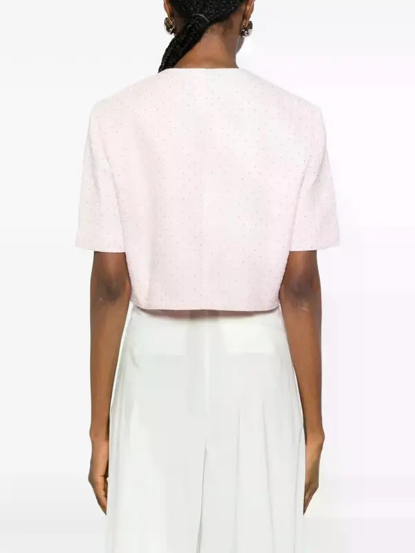 Maje Sequin-embellished Tweed Jacket - Pink