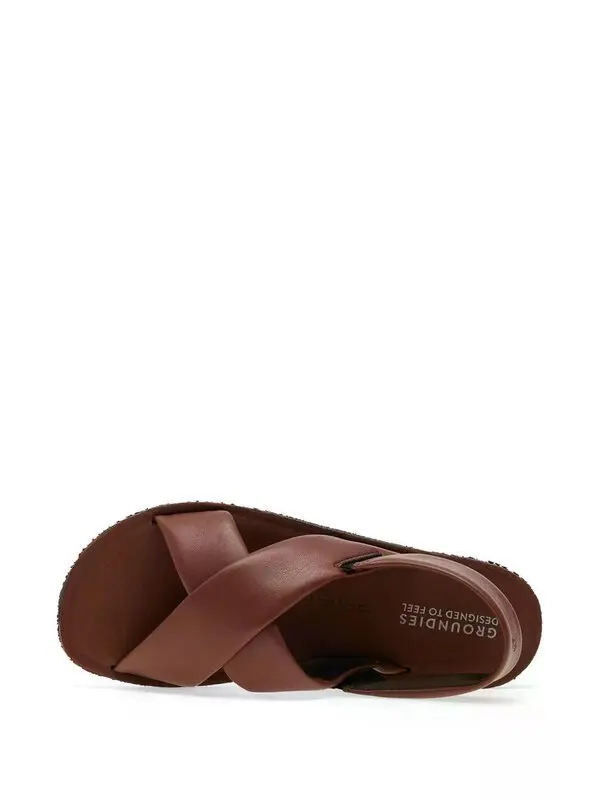 GROUNDIES Crossover-strap Slingback Sandals