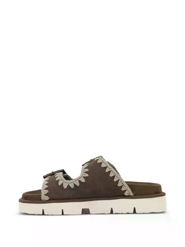 Mou Crochet-trimmed Buckled Sandals