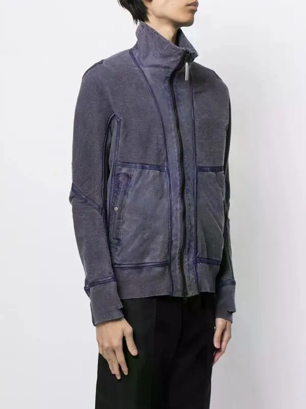 ISAAC SELLAM EXPERIENCE Funnel Neck Leather Jacket