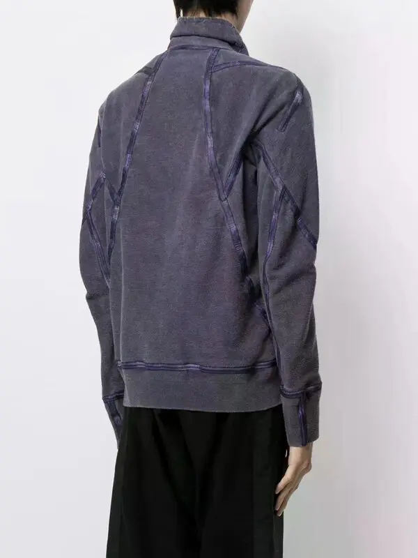 ISAAC SELLAM EXPERIENCE Funnel Neck Leather Jacket
