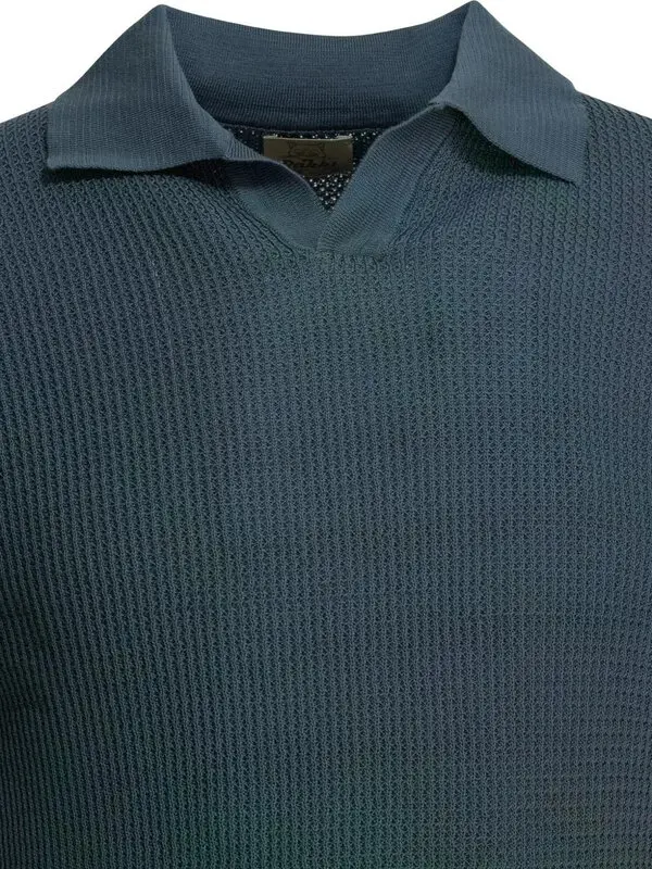 RAKKI Open-knit Polo Shirt