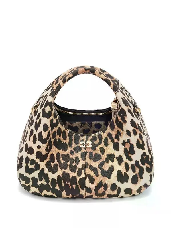 GANNI Leopard-print Tote Bag