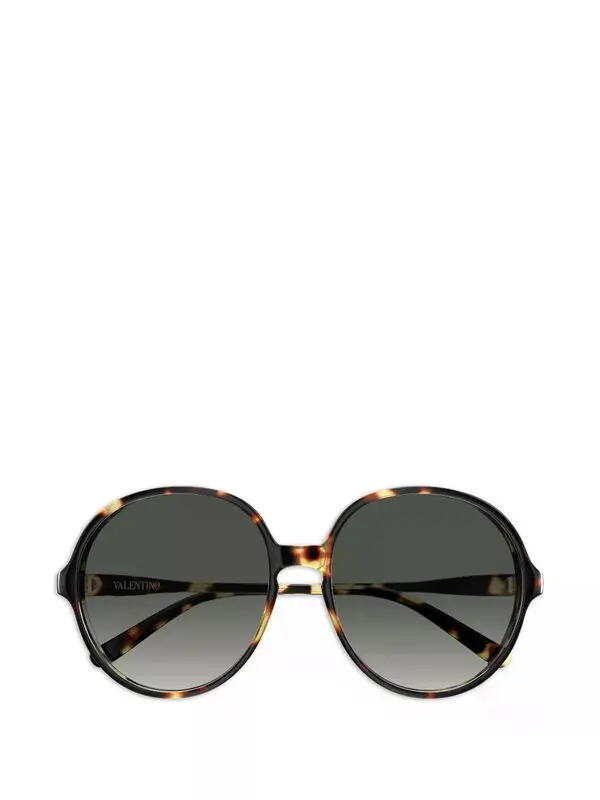 Valentino Garavani Vlogo Round-frame Sunglasses - Brown