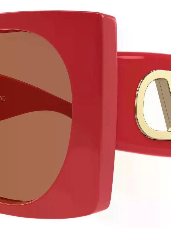 Valentino Garavani Geometric Frame Sunglasses - Red