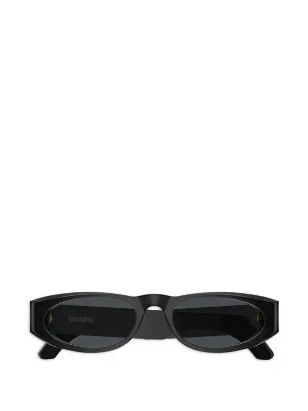 Valentino Garavani Vlogo Geometric-frame Sunglasses - Black