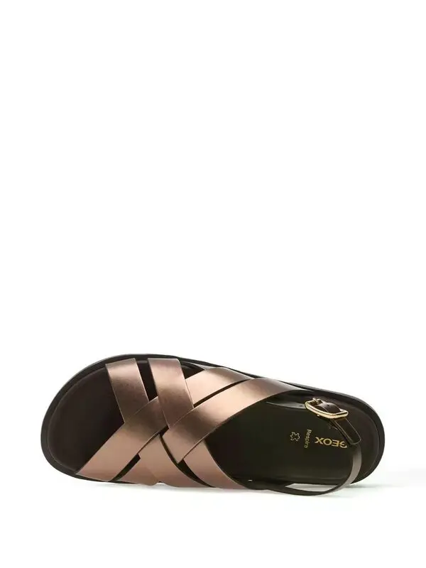 Geox Adelash Crossover-strap Sandals - Brown