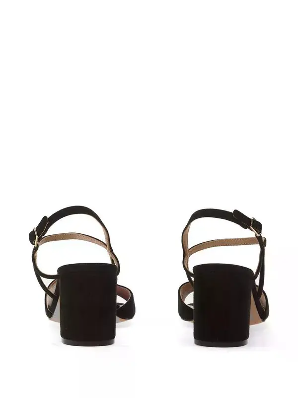 Geox Virnilisa Block-heel Suede Sandals - Black