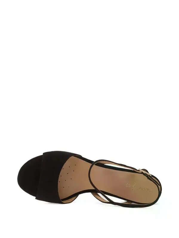 Geox Virnilisa Block-heel Suede Sandals - Black