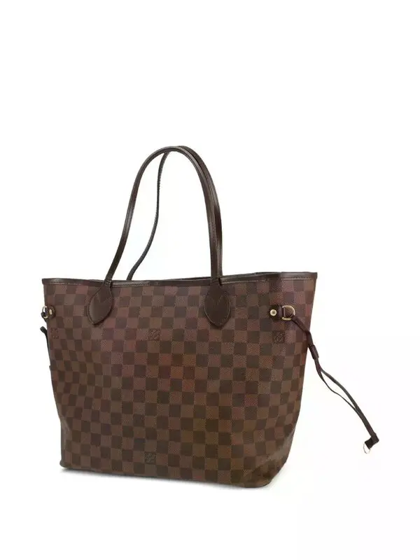 LOUIS VUITTON 2009 Damier Neverfull Tote Bag - Brown