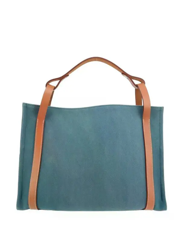 Hermès 2013 Cavalicol Canvas And Leather Tote Bag - Blue