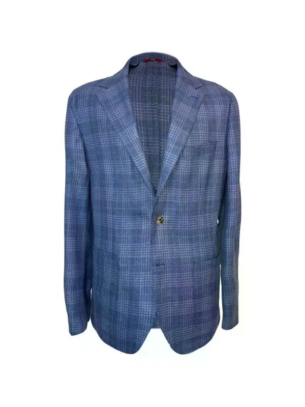Luciano Barbera Plaid-pattern Notch-lapel Blazer