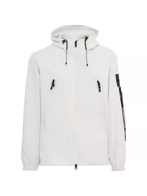 OUTHERE Logo-patch Hooded Jacket - Neutrals