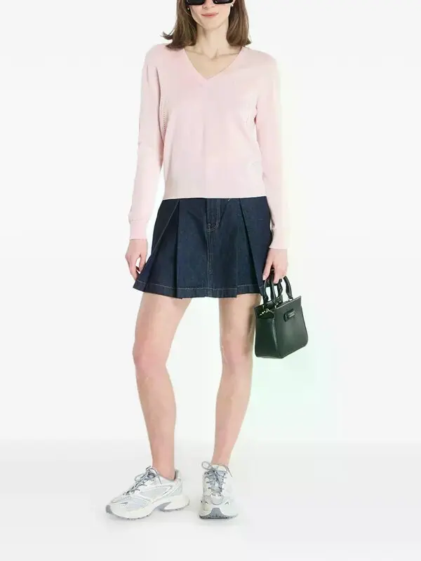 Lacoste Logo-patch V-neck Cotton Sweater