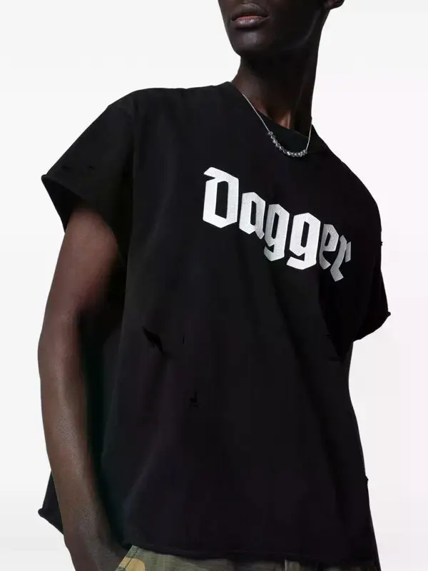 DAGGER Alles Gute Shrunk Ts Distressed Logo-print T-shirt