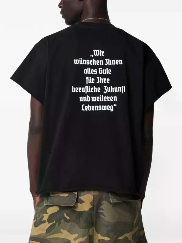 DAGGER Alles Gute Shrunk Ts Distressed Logo-print T-shirt